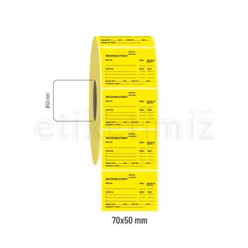 70x50 mm İnfüzyon Etiketi - Etiketimiz